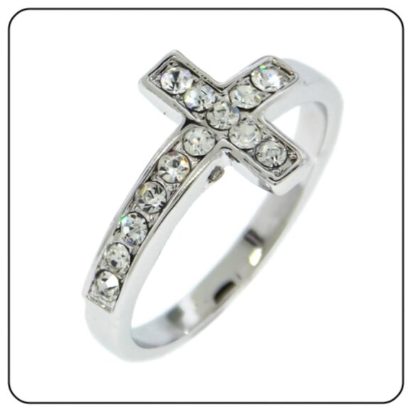 Kimi Elizabeth | Jewelry | Cute Silver Cross Ring | Poshmark
